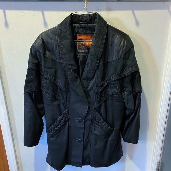 Outbrook | Jackets & Coats | Vintage Outbrook Leather 8s Mid Trench ...